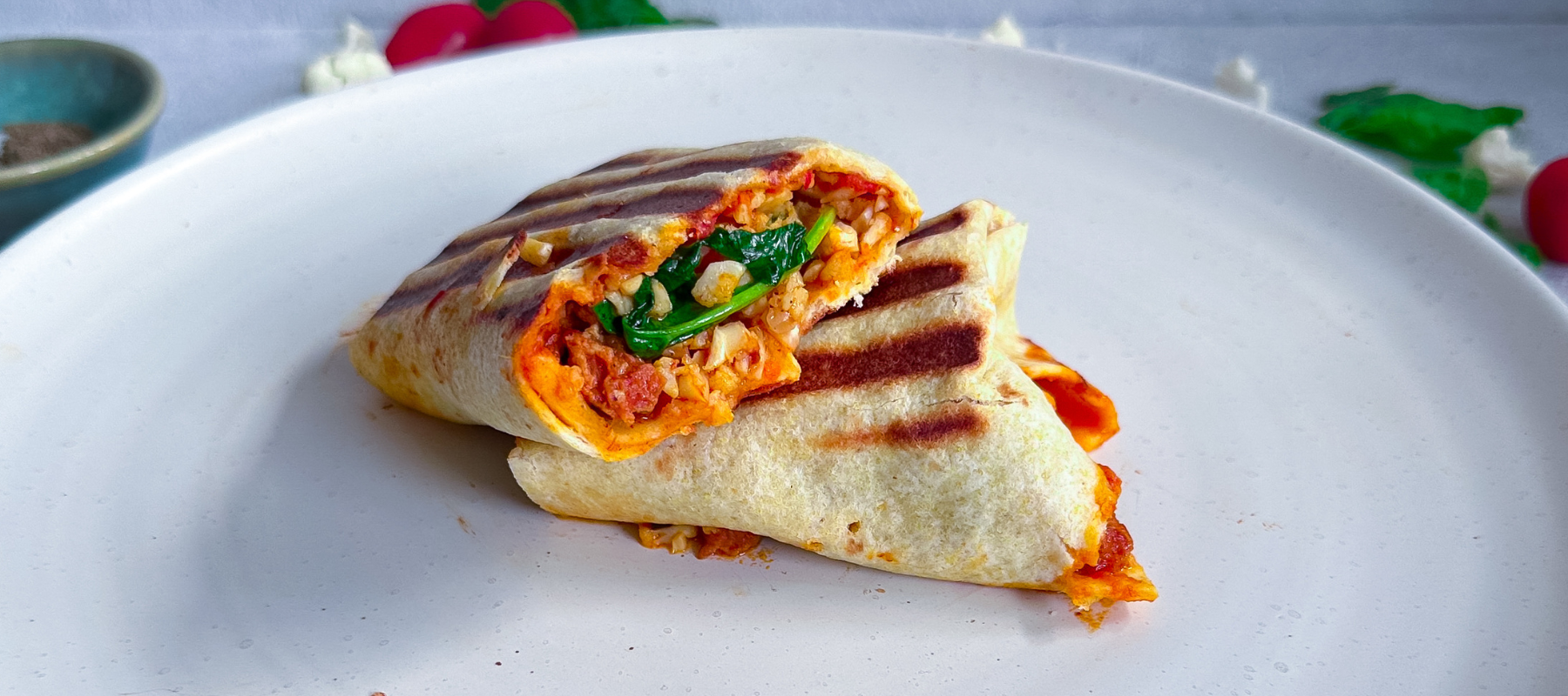 Gegrillter Wrap mit Blumenkohlreis – FITTASTE